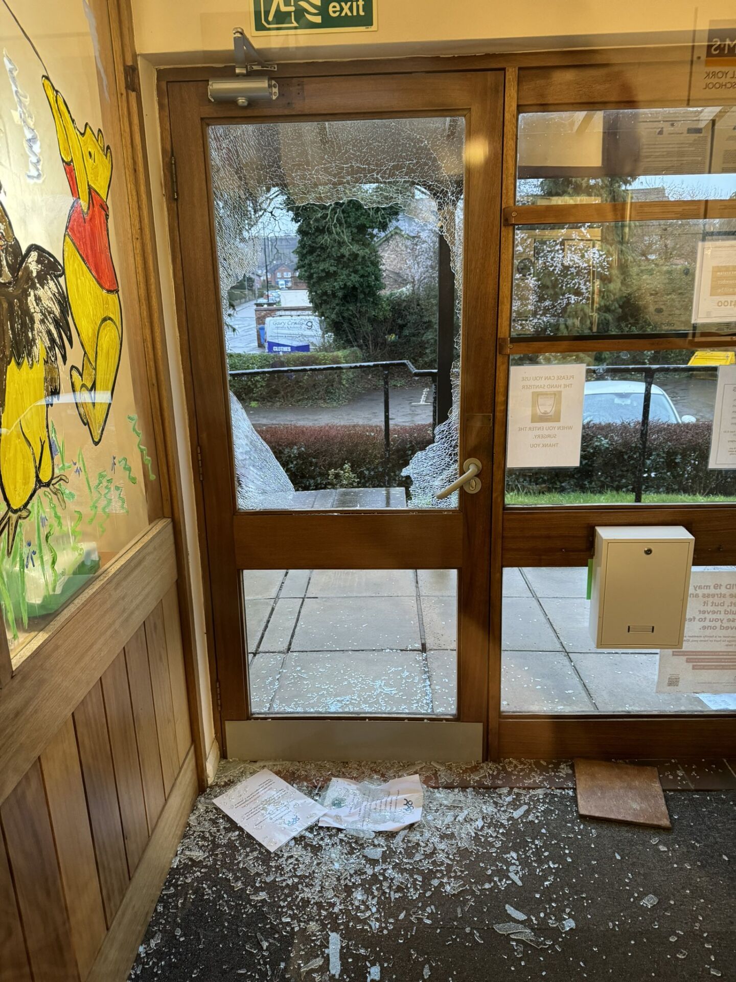 Police investigating criminal damage after GP front door smashed ...